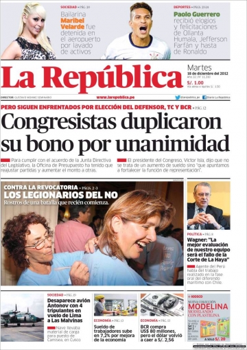 Conozca Las Portadas De Los Diarios Peruanos Para Hoy Martes 18 De