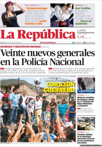 Conozca Las Portadas De Los Diarios Peruanos Para Hoy Lunes 24 De