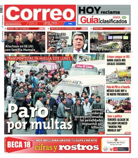 Vea Las Portadas De Los Principales Diarios Peruanos Para Hoy Domingo