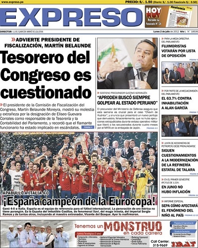 Vea Las Portadas De Los Principales Diarios Peruanos Para Hoy Lunes 02