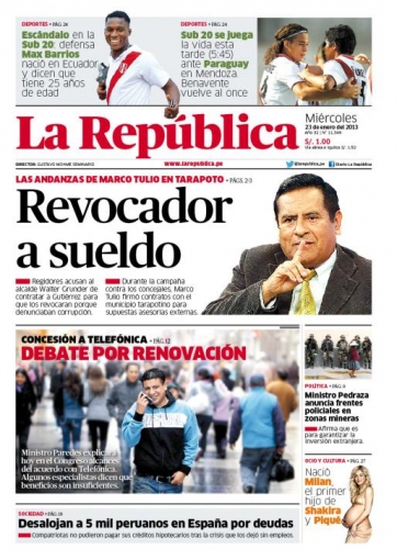 Conozca Las Portadas De Los Diarios Peruanos Para Hoy Miércoles 23 De
