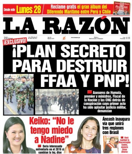 Conozca Las Portadas De Los Diarios Peruanos Para Hoy Miércoles 23 De