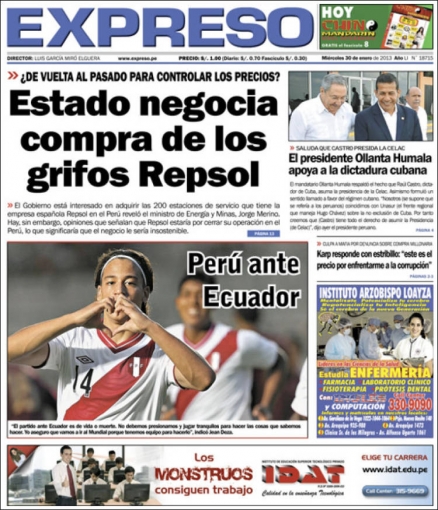 Conozca Las Portadas De Los Diarios Peruanos Para Hoy Miércoles 30 De