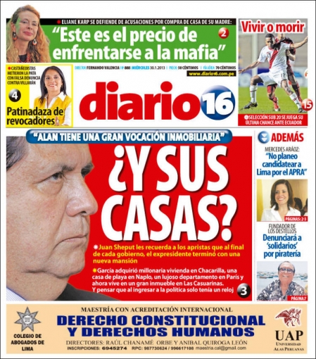 Conozca Las Portadas De Los Diarios Peruanos Para Hoy Miércoles 30 De