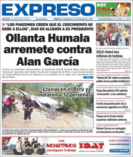 Conozca Las Portadas De Los Diarios Peruanos Para Hoy Lunes 18 De