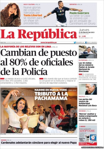 Conozca Las Portadas De Los Diarios Peruanos Para Hoy Jueves 21 De