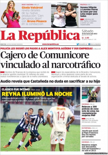 Conozca Las Portadas De Los Diarios Peruanos Para Hoy Sábado 16 De
