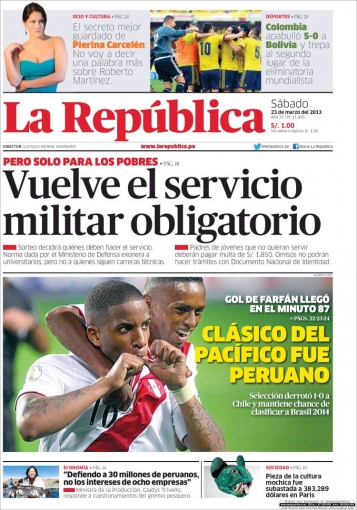 Conozca Las Portadas De Los Diarios Peruanos Para Hoy Sábado 23 De