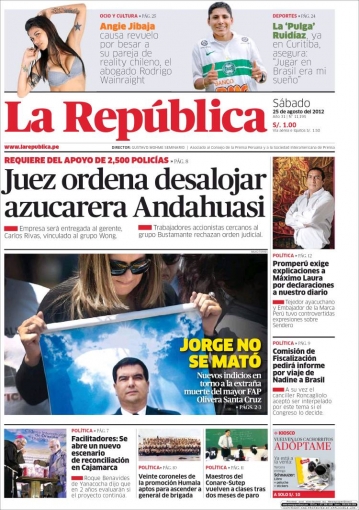 Conozca Las Portadas De Los Diarios Peruanos Para Hoy Sábado 25 De
