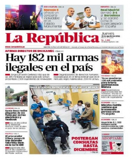 Conozca Las Portadas De Los Diarios Peruanos Para Hoy Jueves 30 De