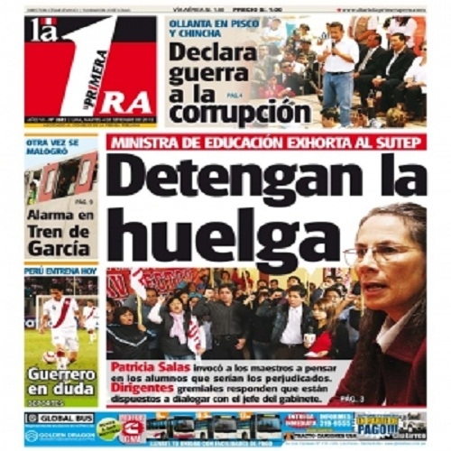Conozca Las Portadas De Los Diarios Peruanos Para Hoy Martes 4 De