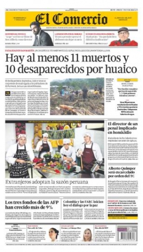 Conozca Las Portadas De Los Diarios Peruanos Para Hoy Jueves 18 De