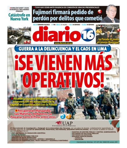 Conozca Las Portadas De Los Diarios Peruanos Para Hoy Miércoles 31 De
