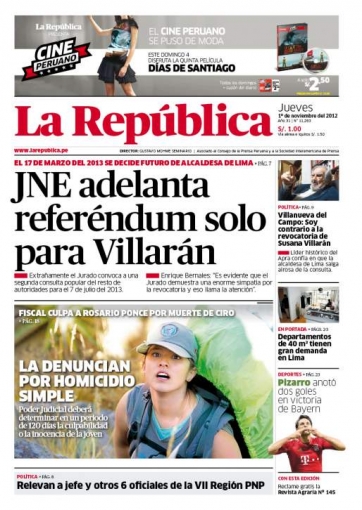 Conozca Las Portadas De Los Diarios Peruanos Para Hoy Jueves 1 De