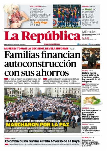 Conozca Las Portadas De Los Diarios Peruanos Para Hoy Miércoles 21 De