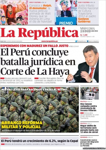 Conozca Las Portadas De Los Diarios Peruanos Para Hoy Miércoles 12 De