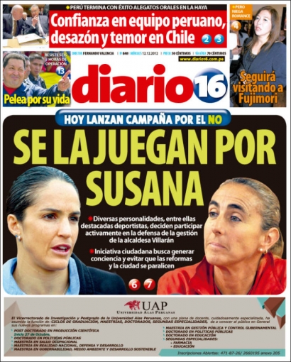 Conozca Las Portadas De Los Diarios Peruanos Para Hoy Miércoles 12 De